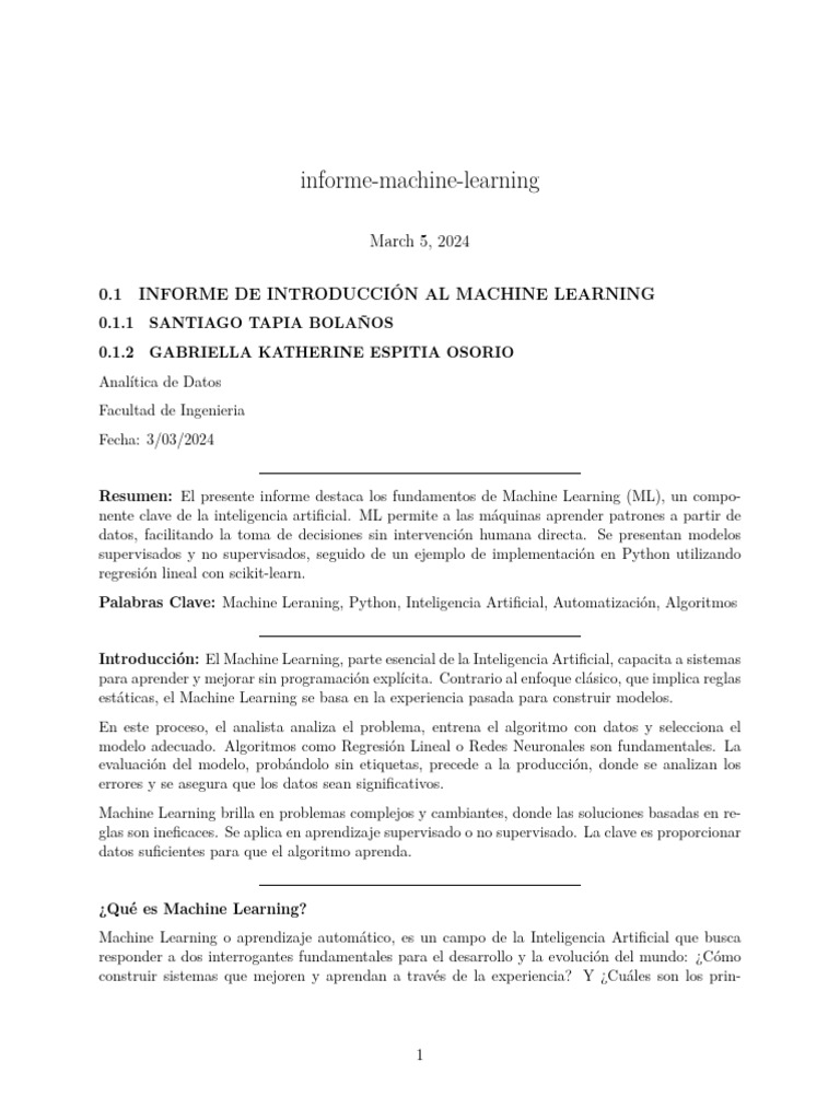 Introducción al Machine Learning en Python | PDF | Aprendizaje ...