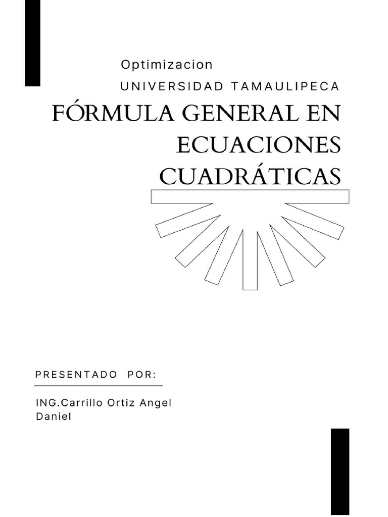Fórmula General de Ecuaciones Cuadráticas | PDF | Ecuación cuadrática ...