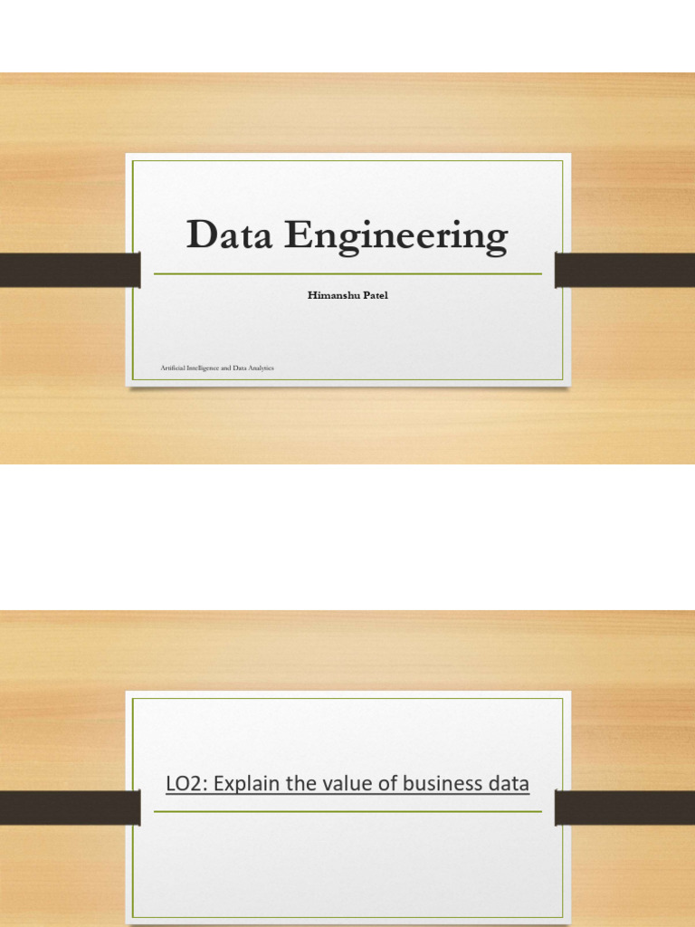 LO2a) - Introduction To Data Engineering | PDF | Data Science | Data