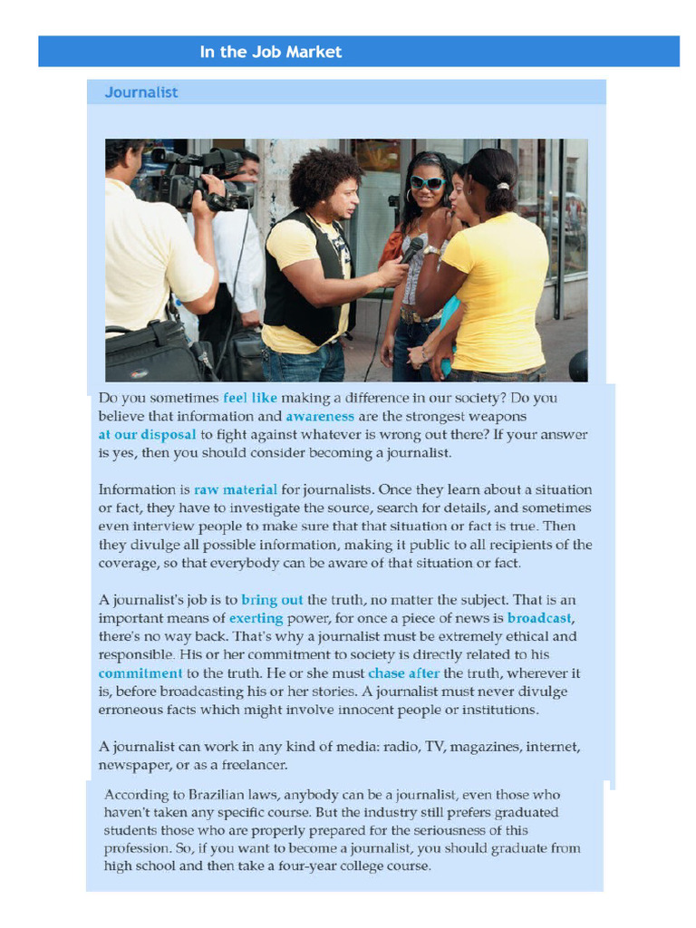 Reading - Journalist | PDF