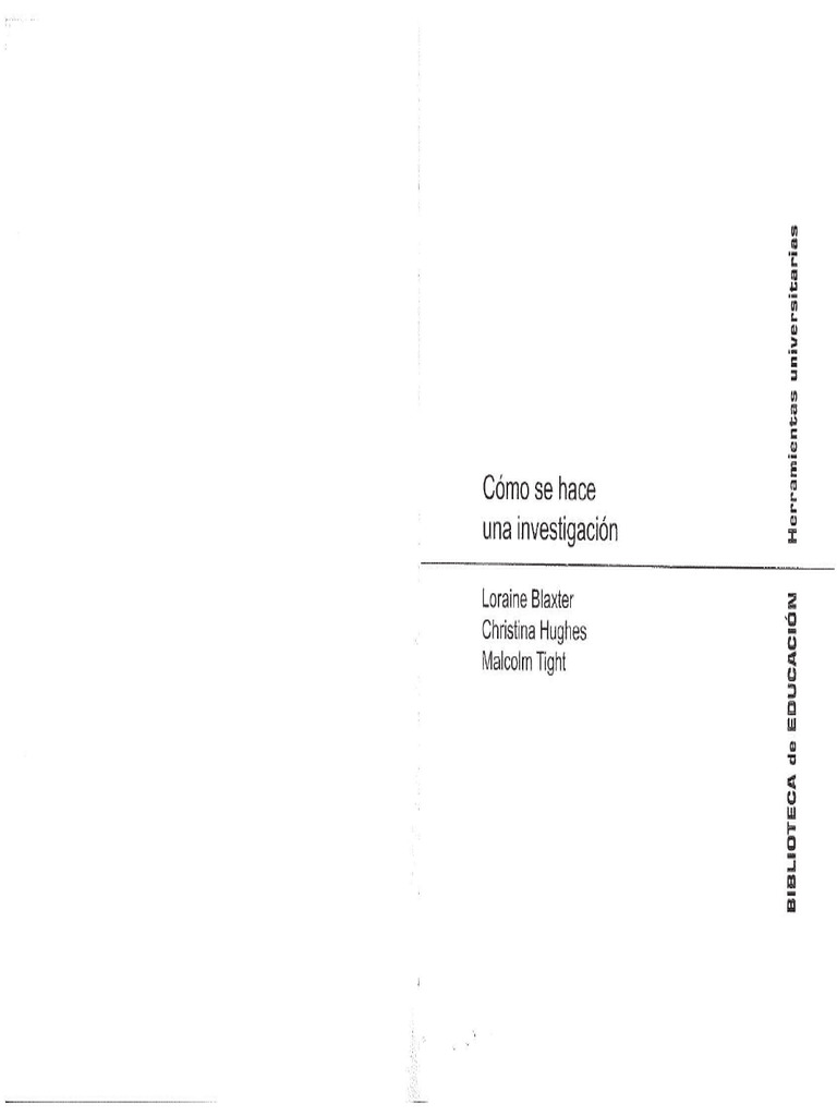 Blaxter, L. Et Al. (2000) - "Cómo Se Hace Una Investigación" | PDF