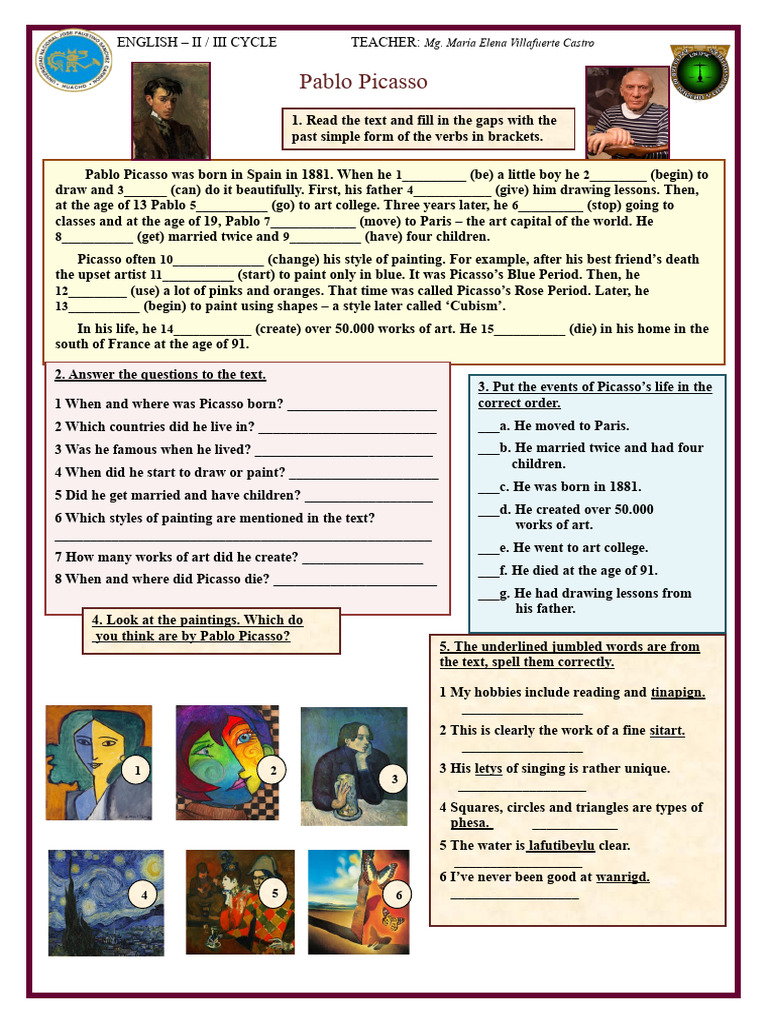 Exercise Week 02 | PDF | Pablo Picasso