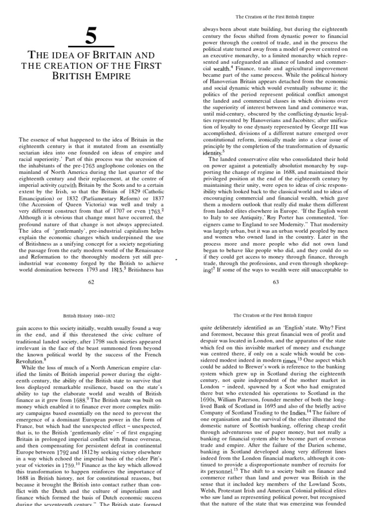 Evolution of British Identity and Empire | PDF | British Empire ...