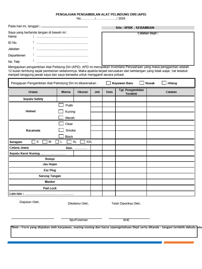 Pengambilan Apd | PDF