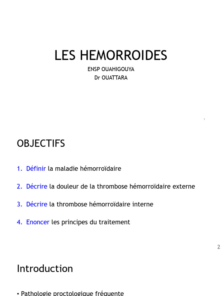 Comprendre les hémorroïdes externes | PDF | Pathologie hémorroïdaire ...