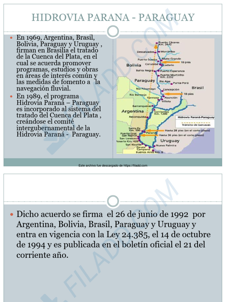 Navegacion Hidrovia Parana - Paraguay | PDF | Paraguay | Uruguay