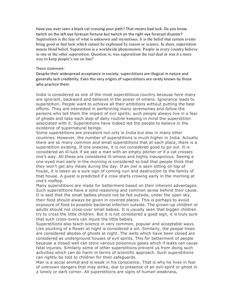 Understanding Superstitions and Their Impact | PDF