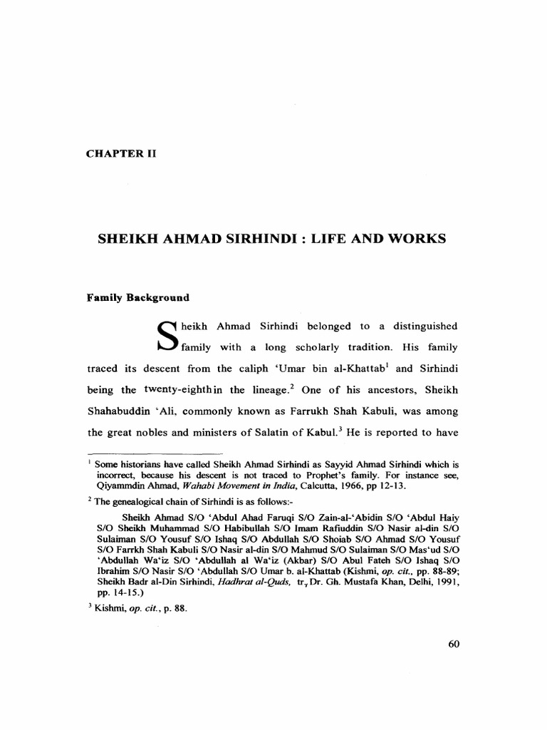 Sheikh Ahmad Sirhindi: Biography Overview | PDF | Sufism | Sheikh