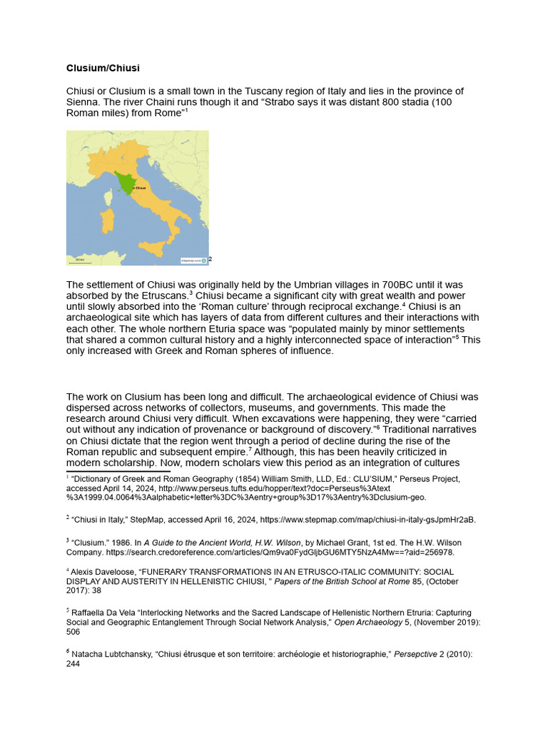 Clusium | PDF | Etruscan Civilization | Ancient Rome