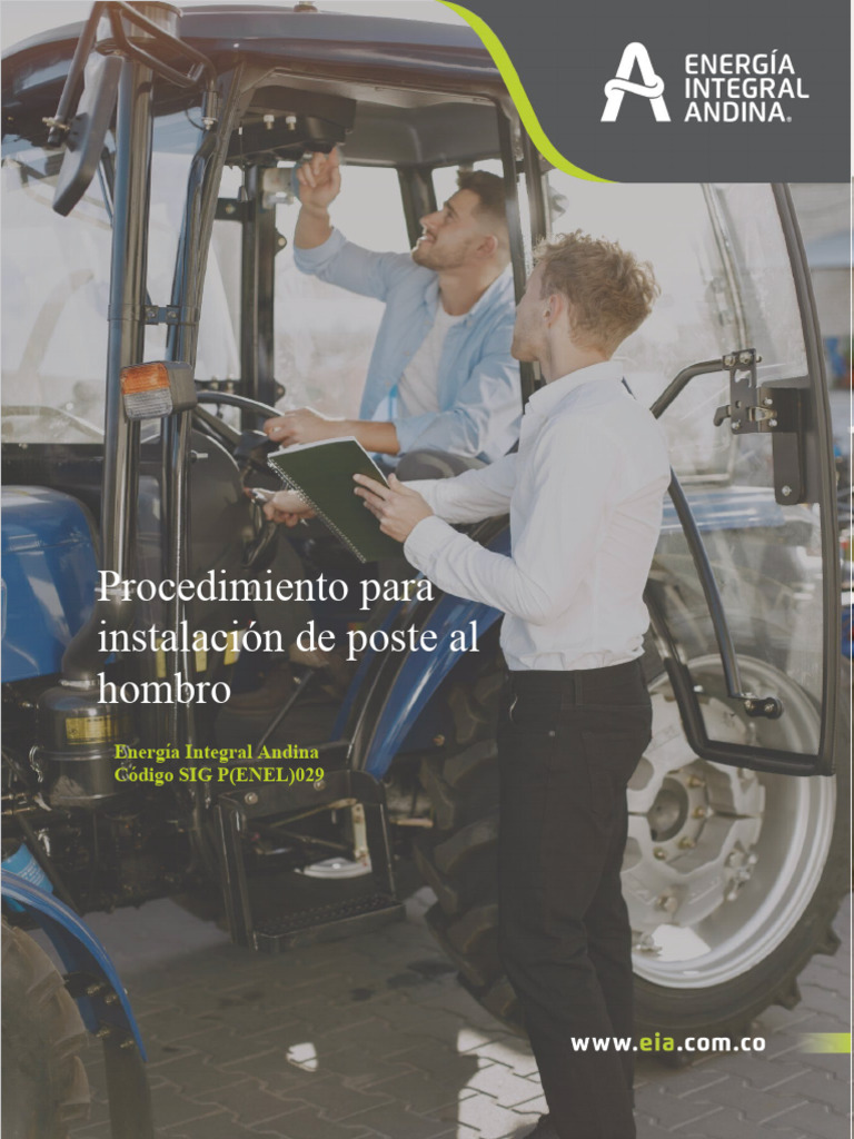 P(ENEL)029 Procedimiento para instalación de poste al hombro | PDF