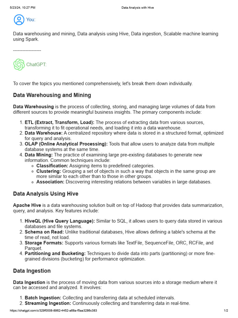 Data Analysis With Hive | PDF | Data Warehouse | Apache Spark