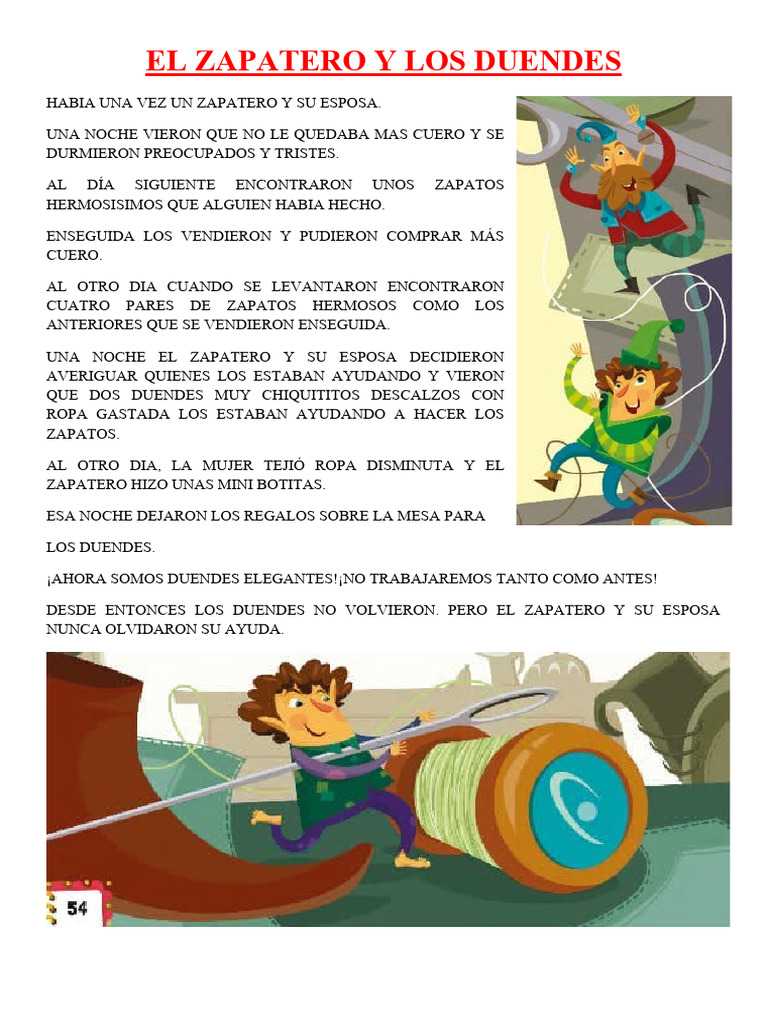 EL ZAPATERO Y LOS DUENDES | PDF