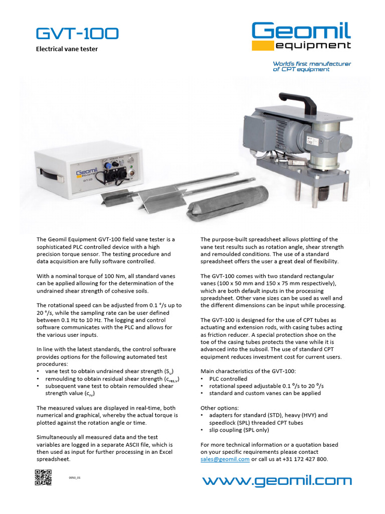 Geomil GVT 100 Leaflet | PDF | Programmable Logic Controller | Spreadsheet