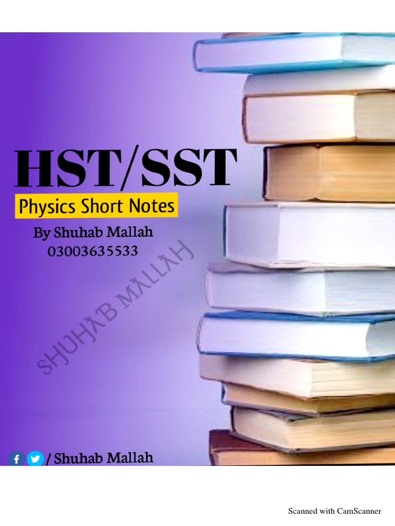 SST Physics Short Notes | PDF