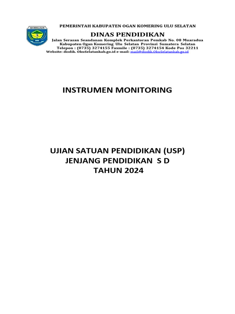INSTRUMEN MONEV USP 2024 | PDF