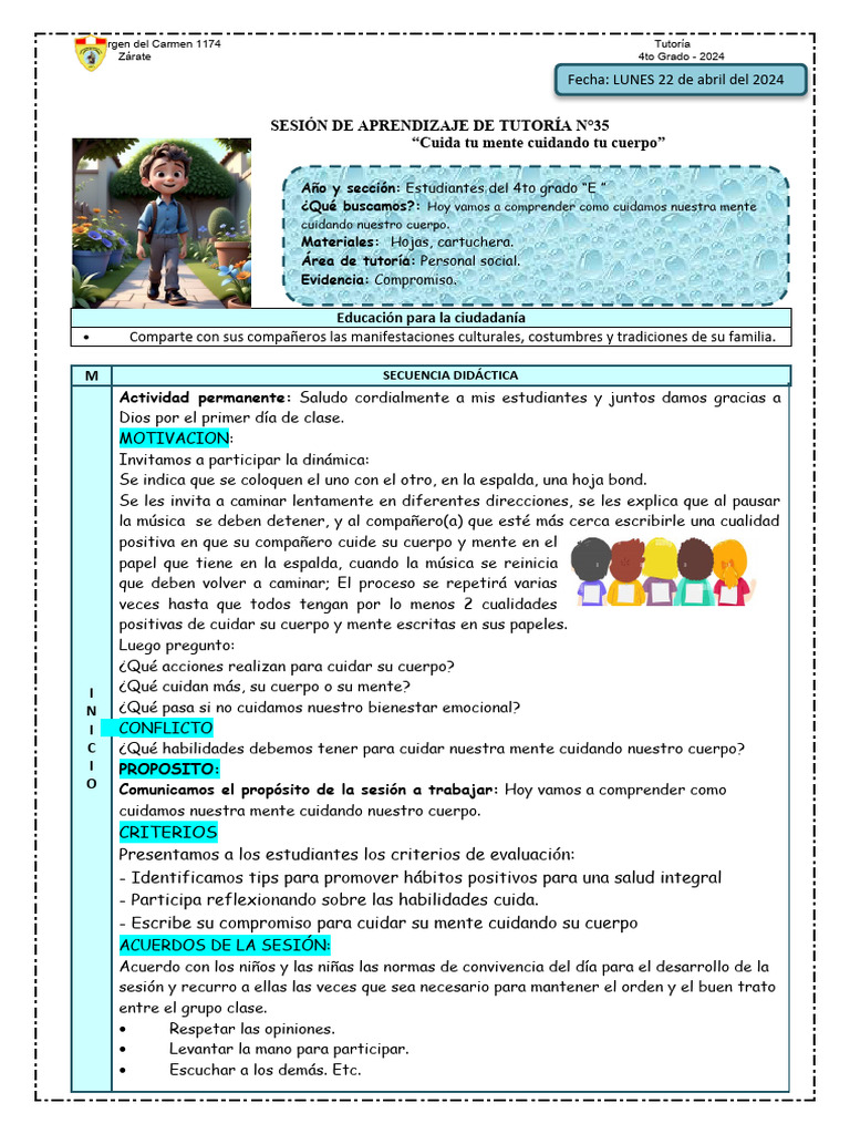 Uni2-s35-T-cuida Tu Mente Cuidando Tu Cuerpo | PDF | Mente | Conceptos psicologicos