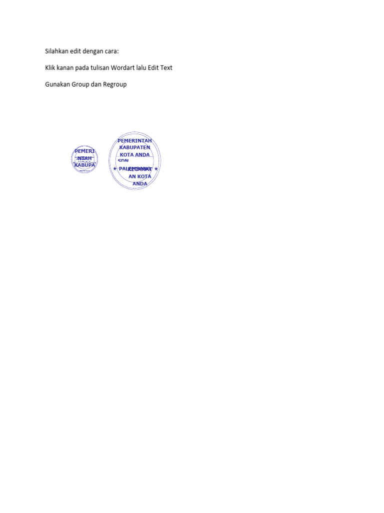 Membuat Stempel Sekolah Dengan Microsoft Word | PDF