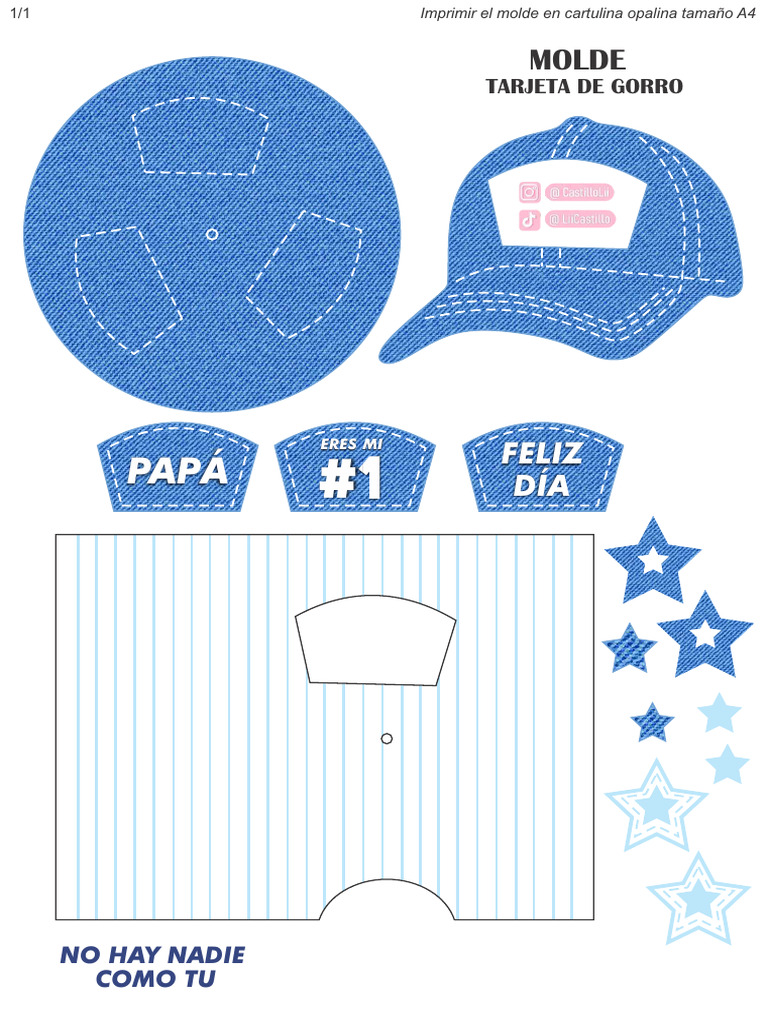 MOLDE - Tarjeta Giratoria de Gorra | PDF