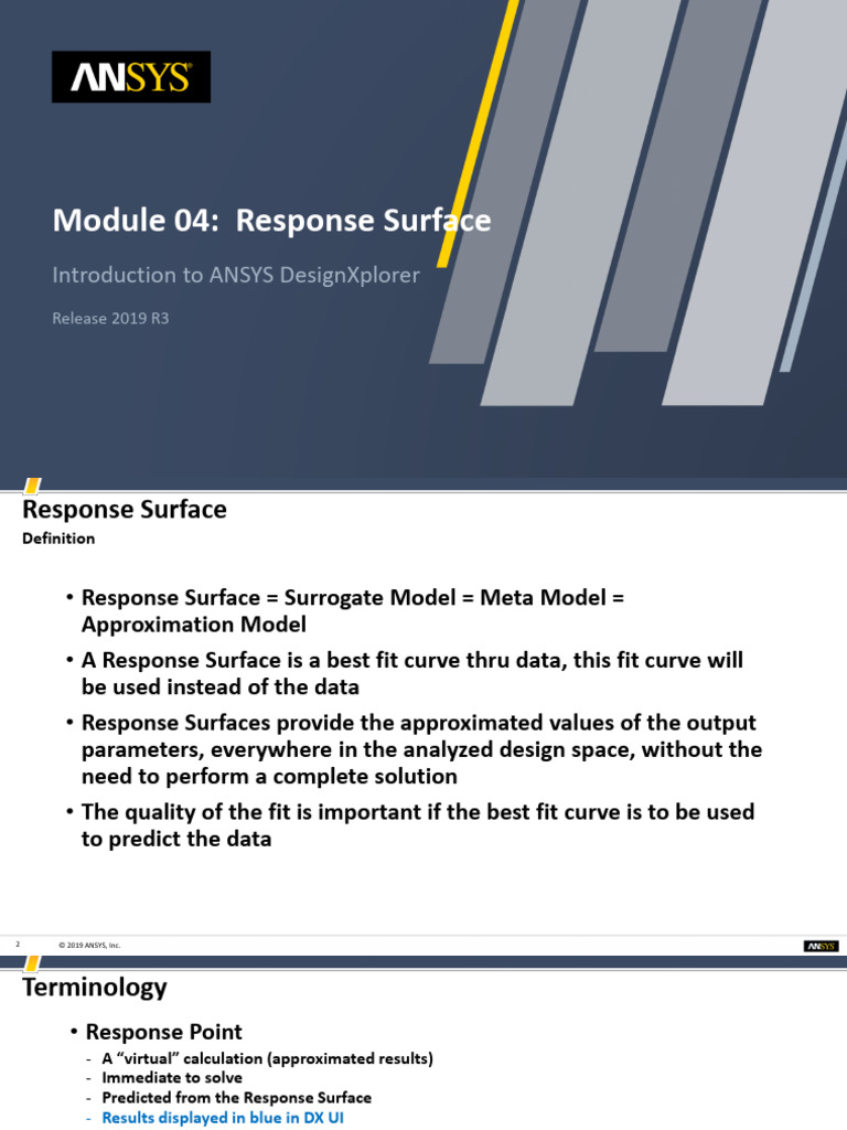 ANSYS DesignXplorer: Response Surface Overview | PDF | Support Vector ...