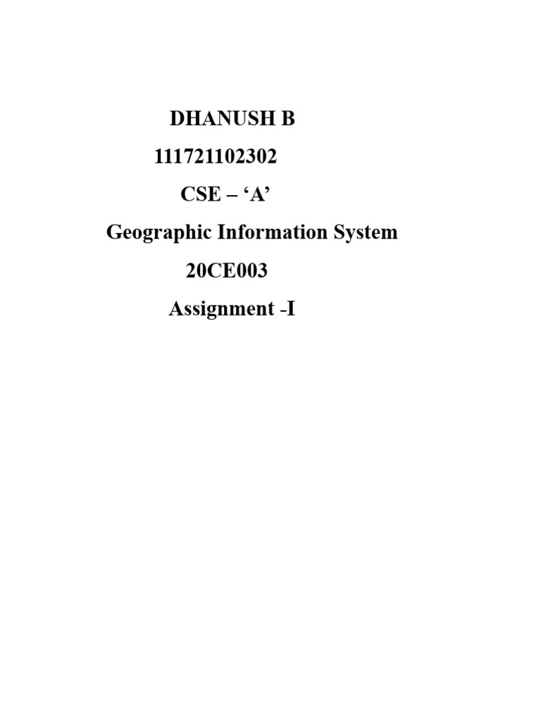 Gis Assignment 1 | PDF | Geographic Information System | Global Health