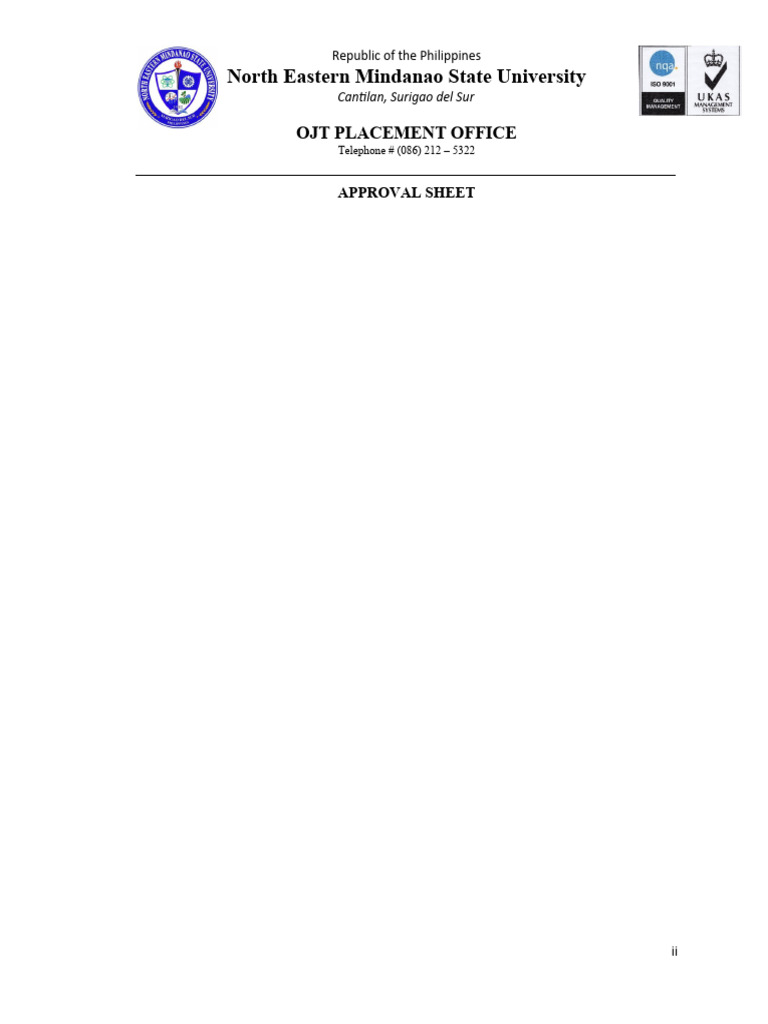 First Page Ojt Journal | PDF