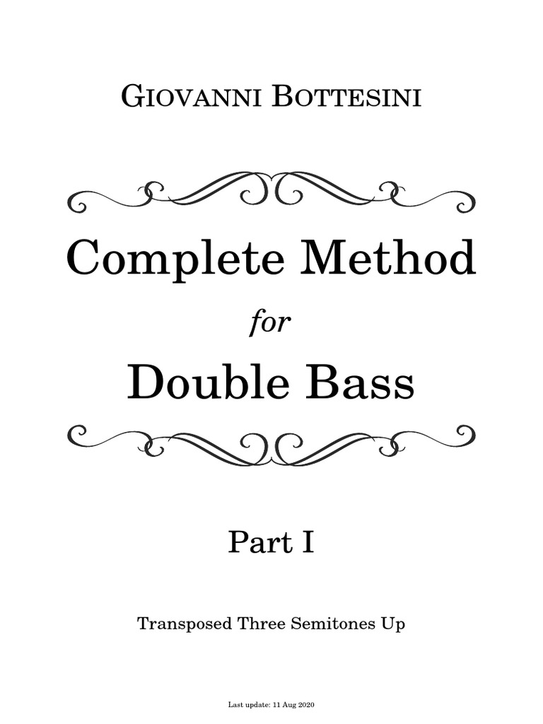 Bottesini's Double Bass Method, Part I | PDF | Double Bass | Musicology