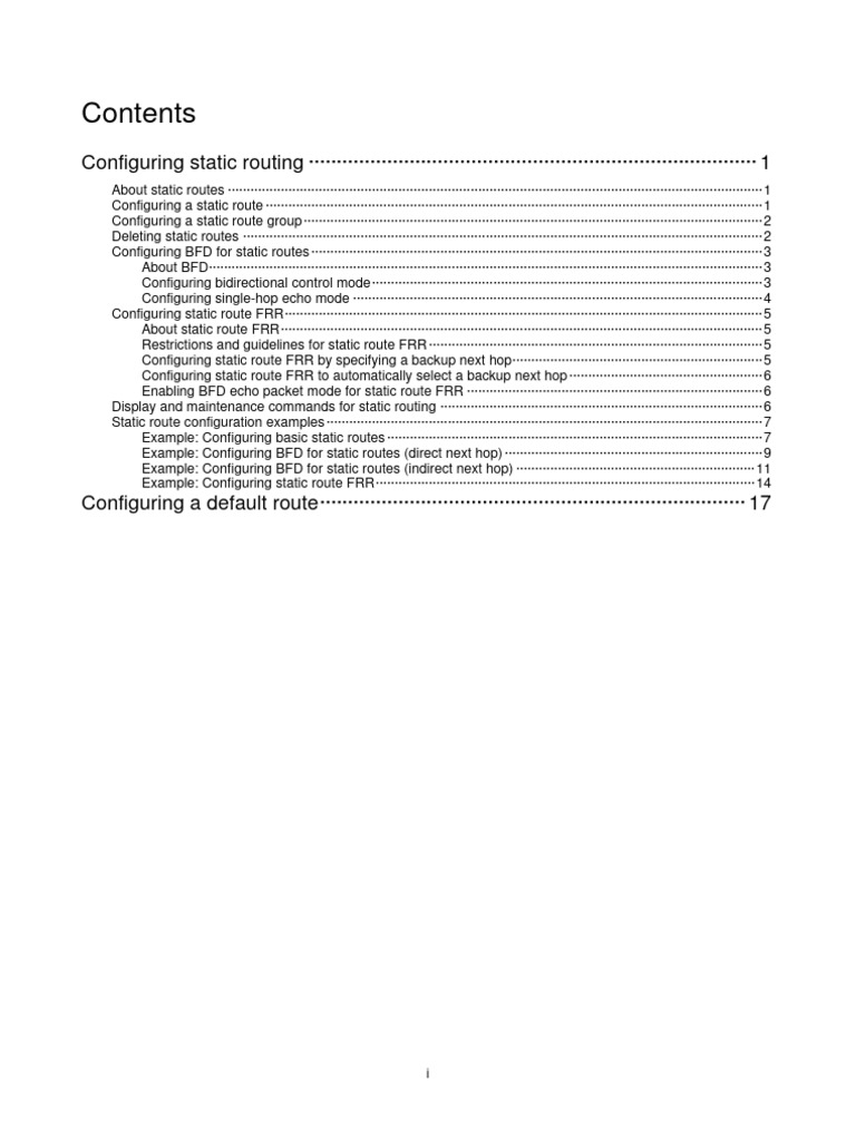 01 Static Routing Configuration Pdf Router Computing Ip Address 9512
