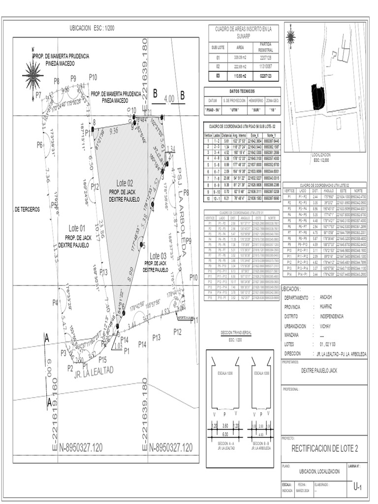 Lote 02 Plano de Ubicación SUNARP-Layout1 | PDF | Geodesia | Cartografía