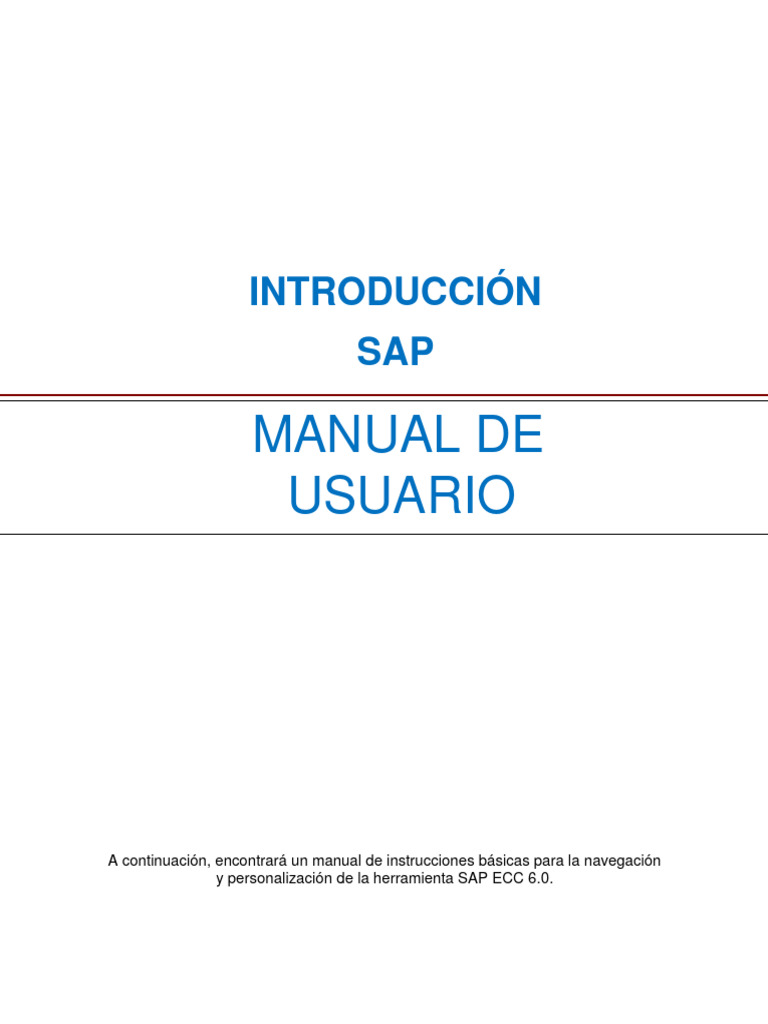 Manual de Introduccion Sap | PDF | Botón (Computación) | Ventana ...
