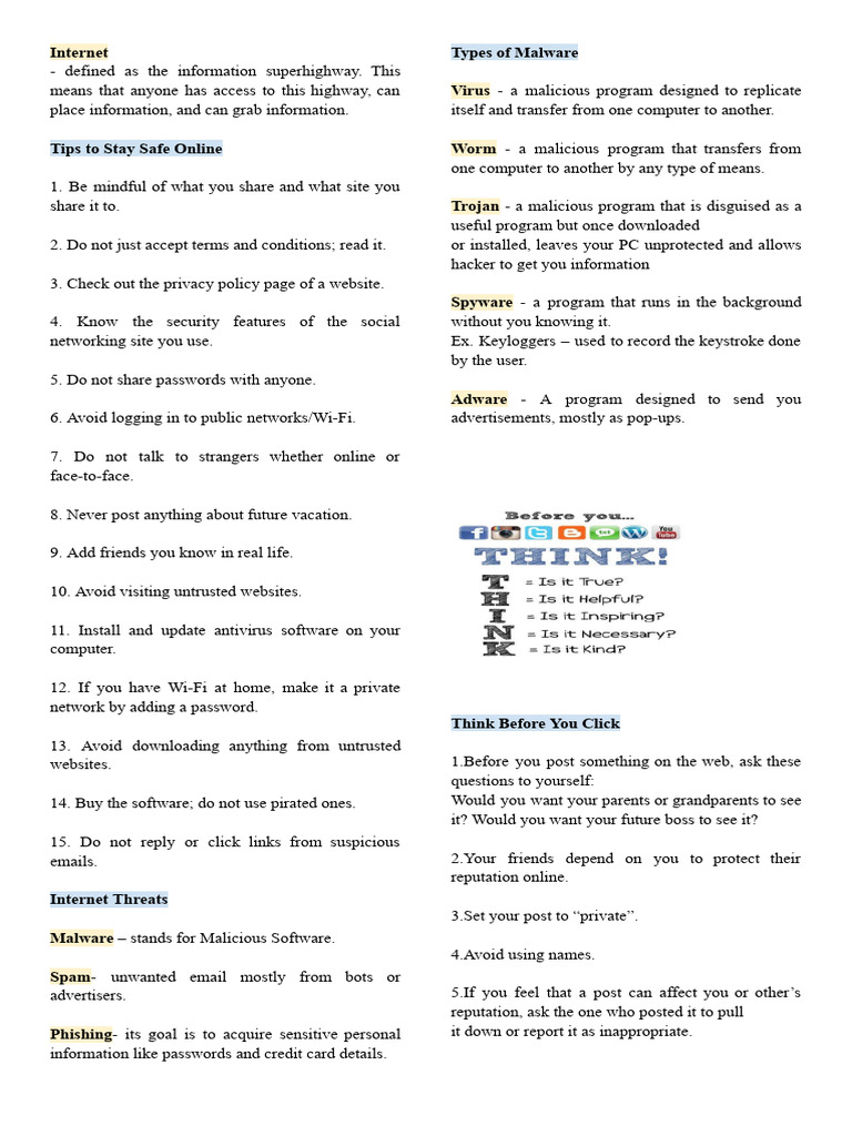 LITE Module 2 Reviewer | PDF | Malware | Cyberspace