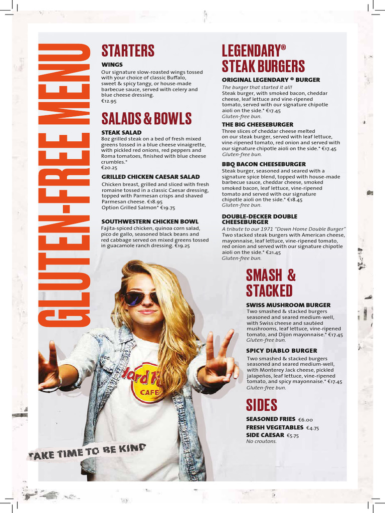 GF Menu en | PDF | Hamburgers | Salad