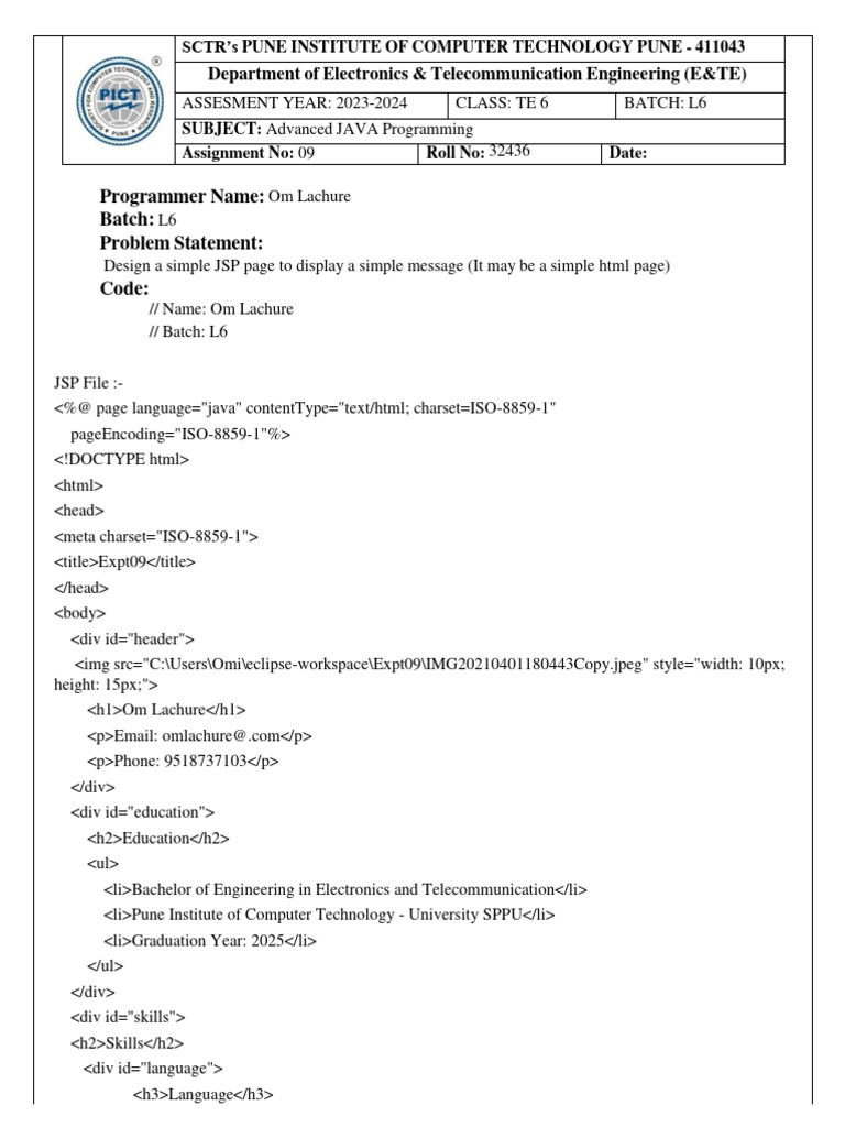 AJP Expt 09 Updtaed | PDF | Login | Computing AJP Expt 09 Updtaed | PDF | Login | Computing