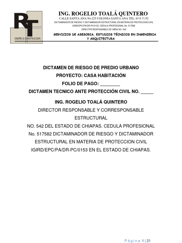 DICTAMEN DE RIESGO MA AMELIA | PDF | Defensa Civil | Riesgo