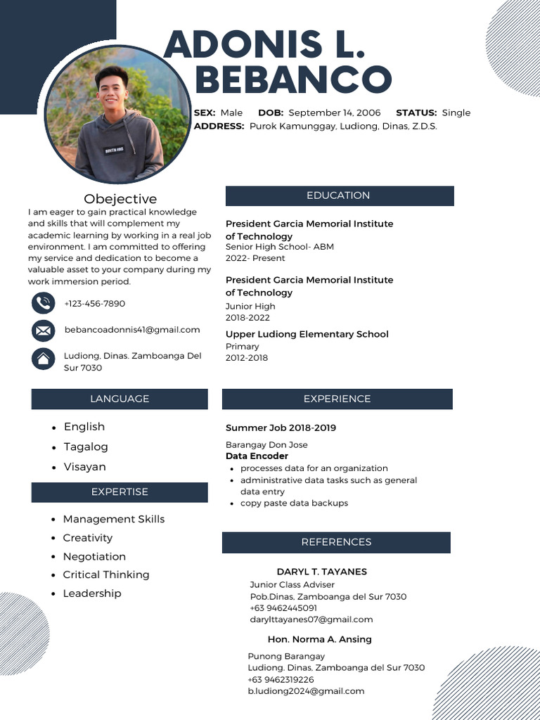 Canva Sample Resume | PDF | Cognition | Cognitive Science