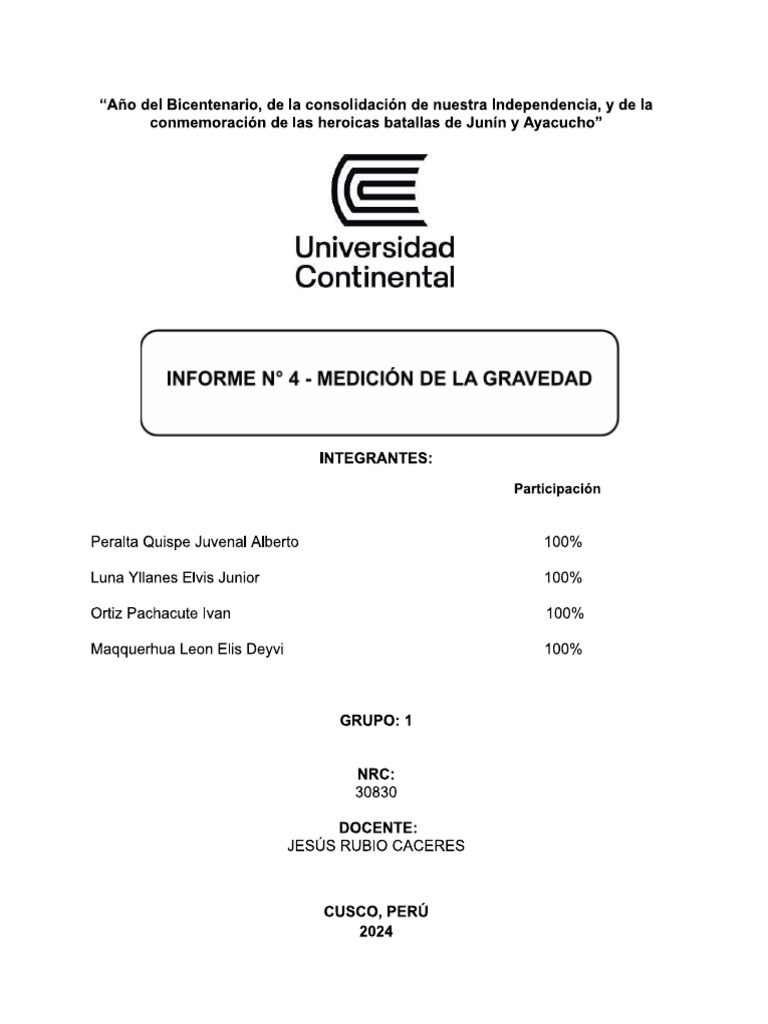 Informe 4 - Acción y Reacción | PDF