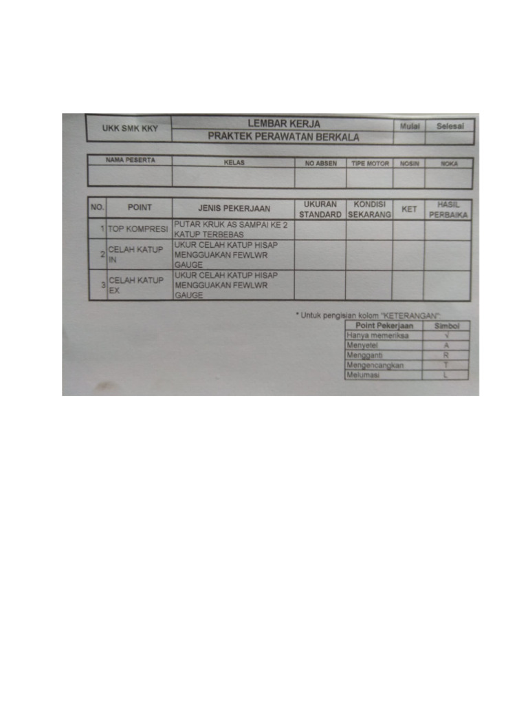 Praktek PMSM XII TBSM 3 | PDF