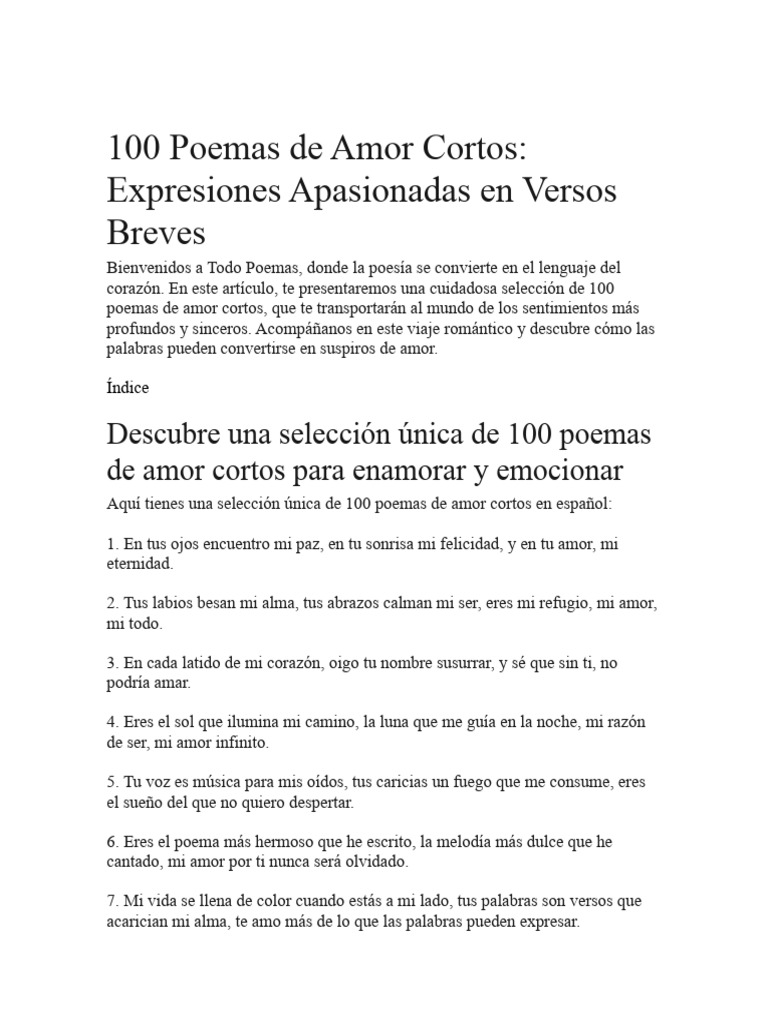 Poemas de Amor de by | PDF | Poesía | Amor