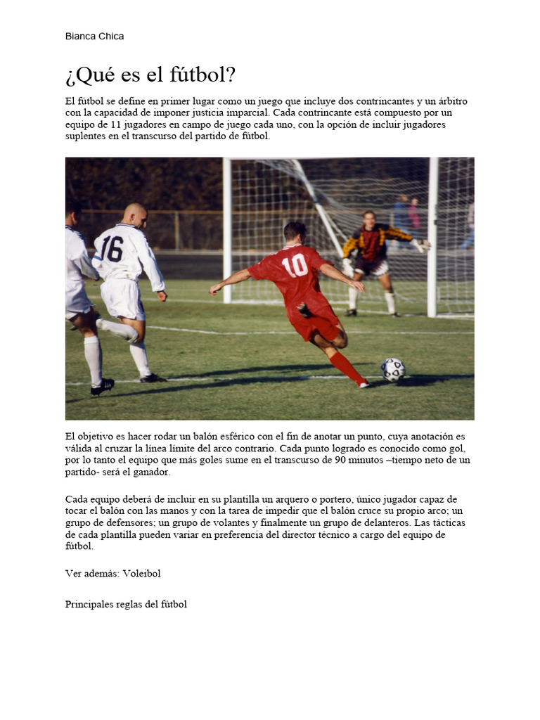 Reglas y Estructura del Fútbol | PDF | Asociación de Futbol | Deportes ...