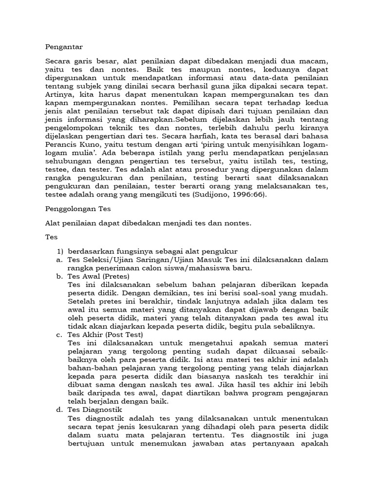 Panduan Alat Penilaian Edukasi | PDF | Karier & Perkembangan