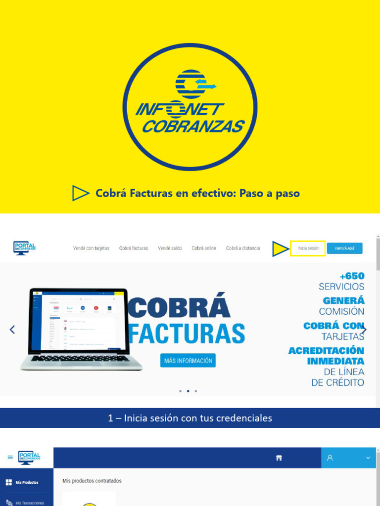 Manual de Infonet Cobranzas - Paso A Paso | PDF | Tarjeta de crédito ...