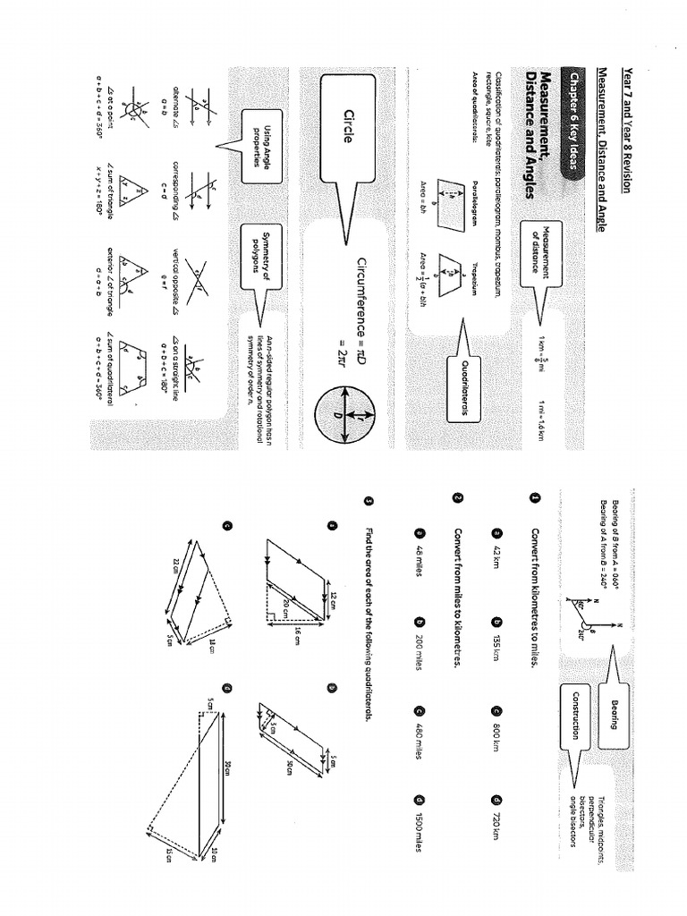 Y7 & 8 Math Revision | PDF
