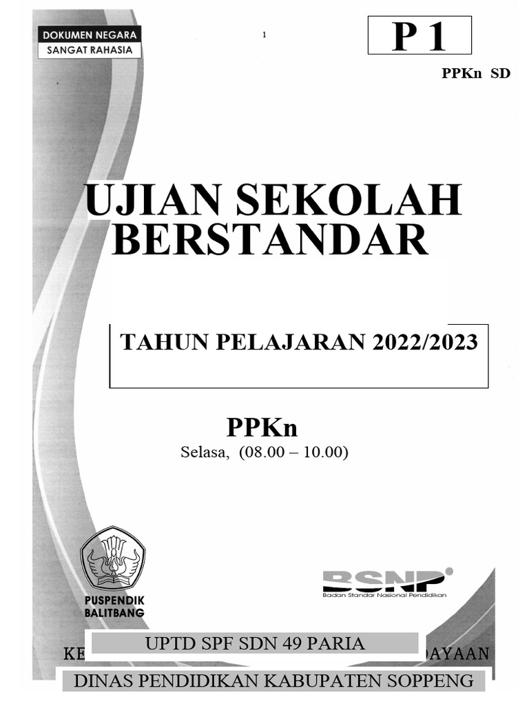 Soal PPKN THN Pel.2022 | PDF
