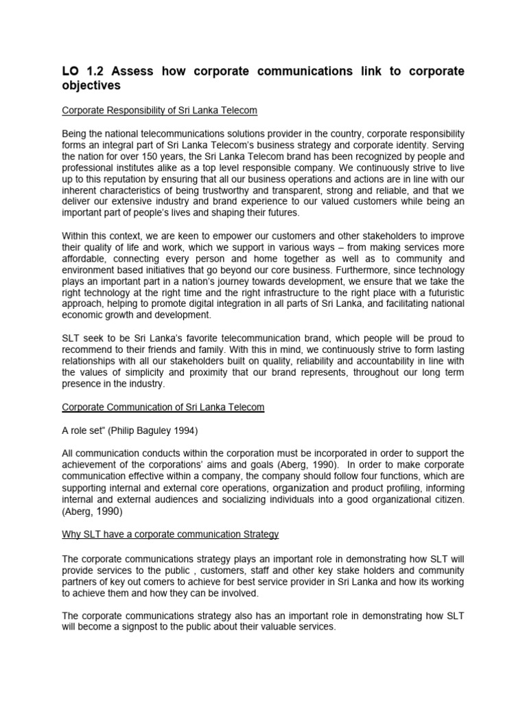 Corporate Communication Part 1 | PDF | Brand | Call Centre