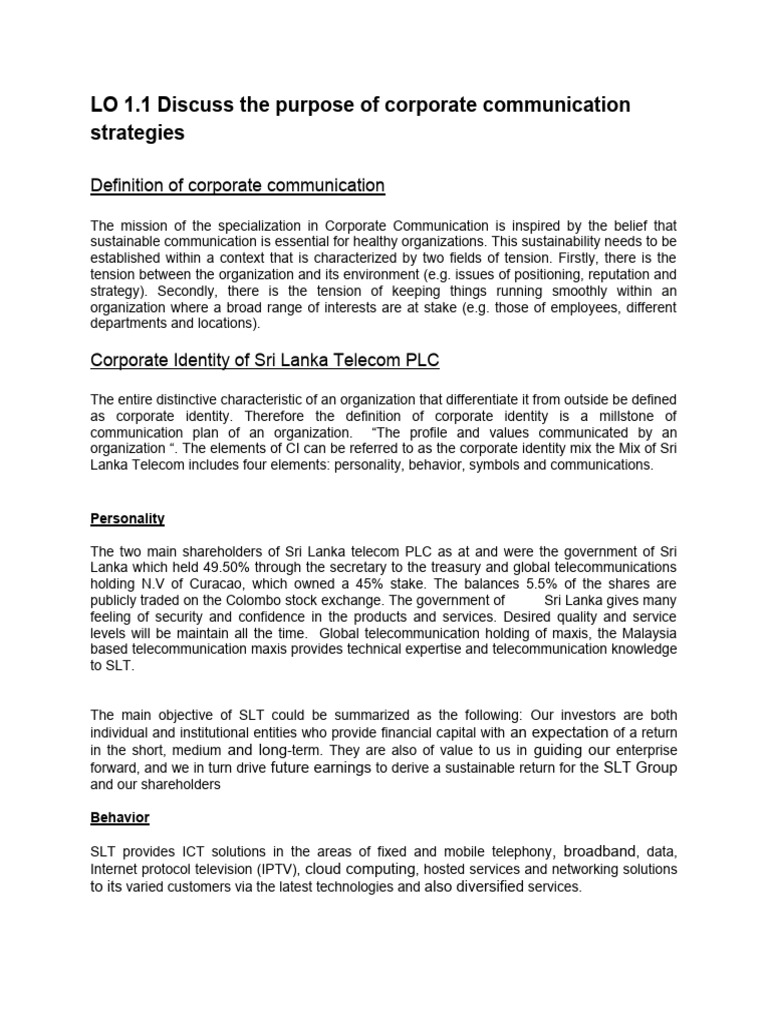 Corporate COmmunication Part 2 | PDF | Telecommunications | Communication