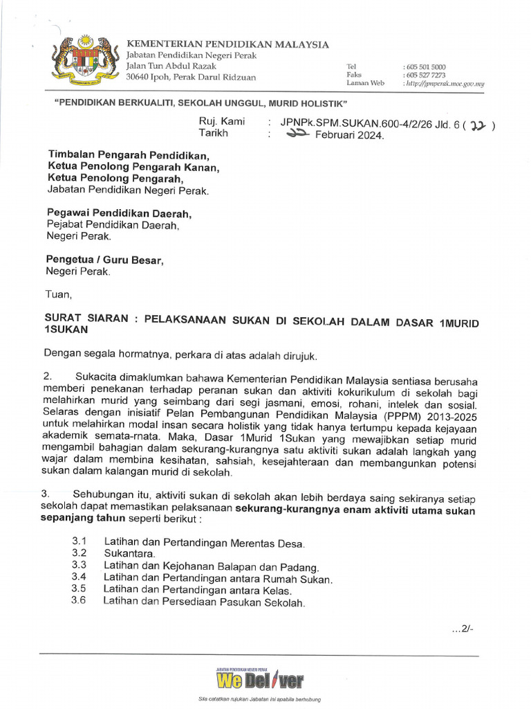 Surat Siaran Dasar 1M1S | PDF