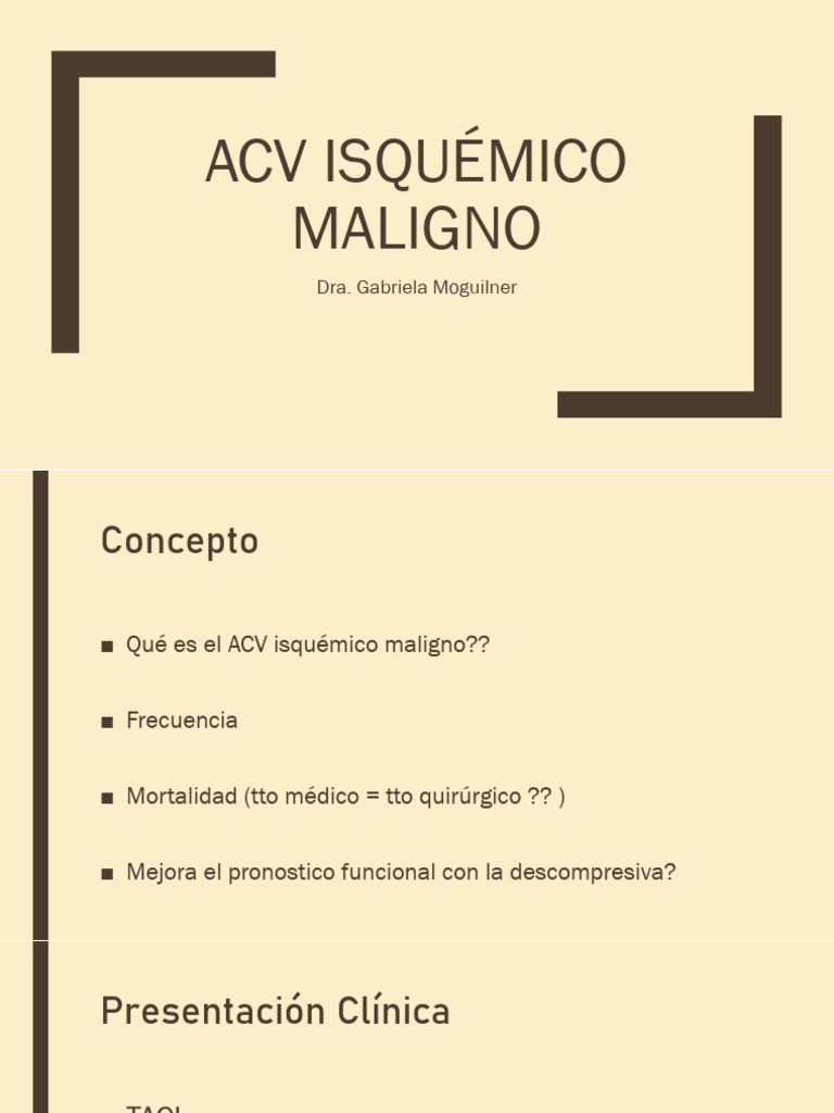 ACV isquémico maligno | Descargar gratis PDF | Infarto de miocardio ...
