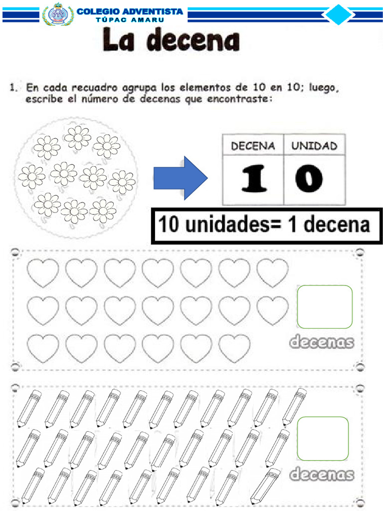 La Decena Fichas 1 | PDF