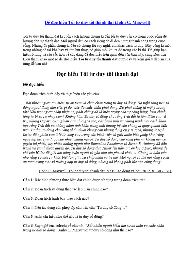 Hieu Toi Tu Duy Toi Thanh Dat g1107 | PDF