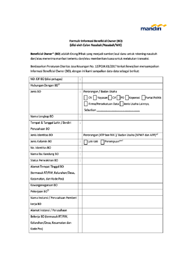 Form BO | PDF