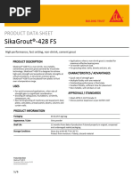 Sikagrout 928 | PDF | Strength Of Materials | Concrete